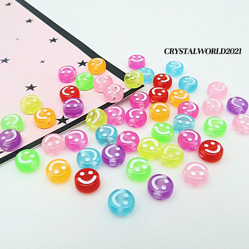 Acrylic Smile Beads - Etsy