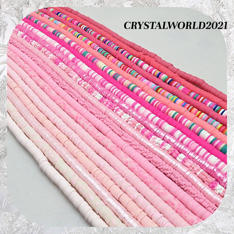 Pink Clay Beads - Etsy