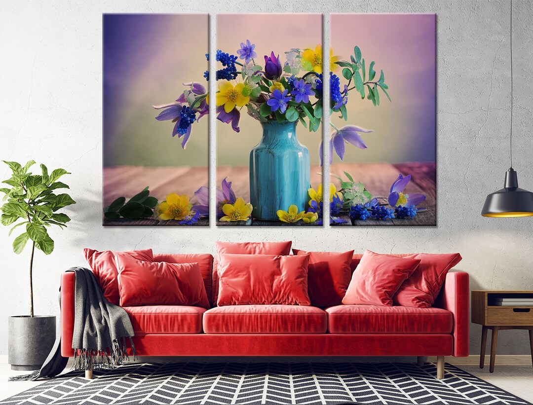 Still Life Wall Decor Flowers Wall Art Sets Table Art Print Vintage ...