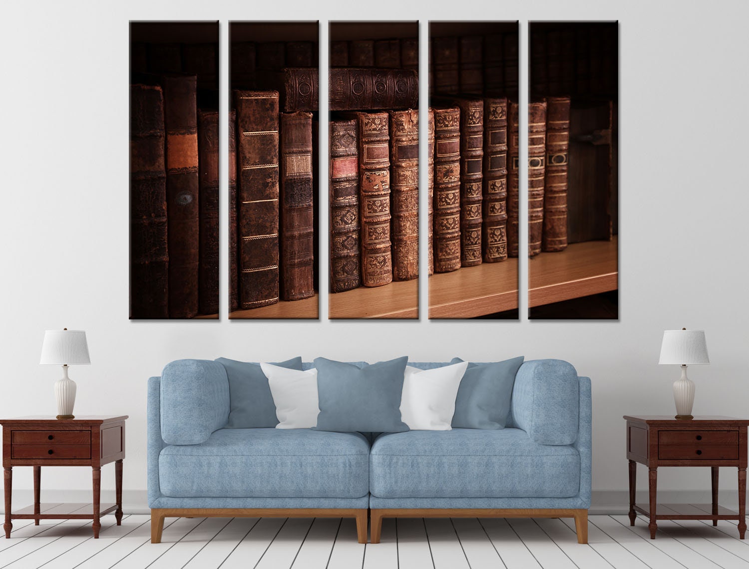 Book Shelf Wall Decor Aesthetic Wall Art Sets Old Book Art | Etsy