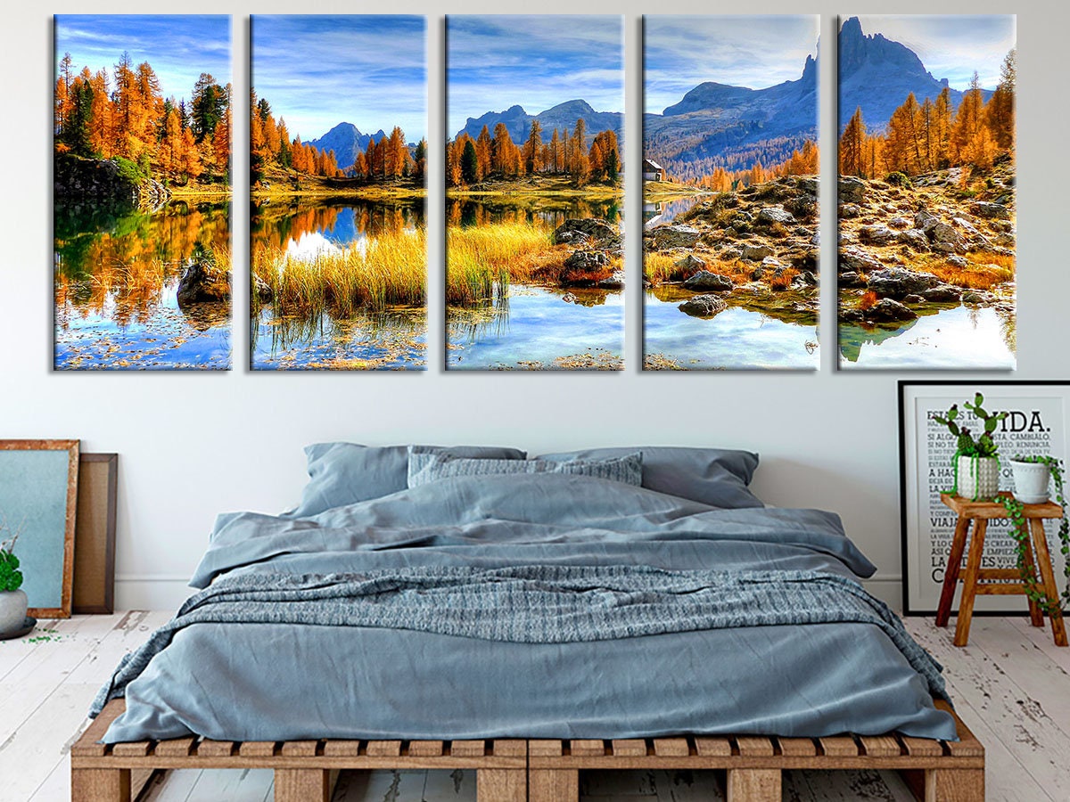 Dolomites Wall Decor Mountains Wall Art Decor Alpine Lake Wall - Etsy