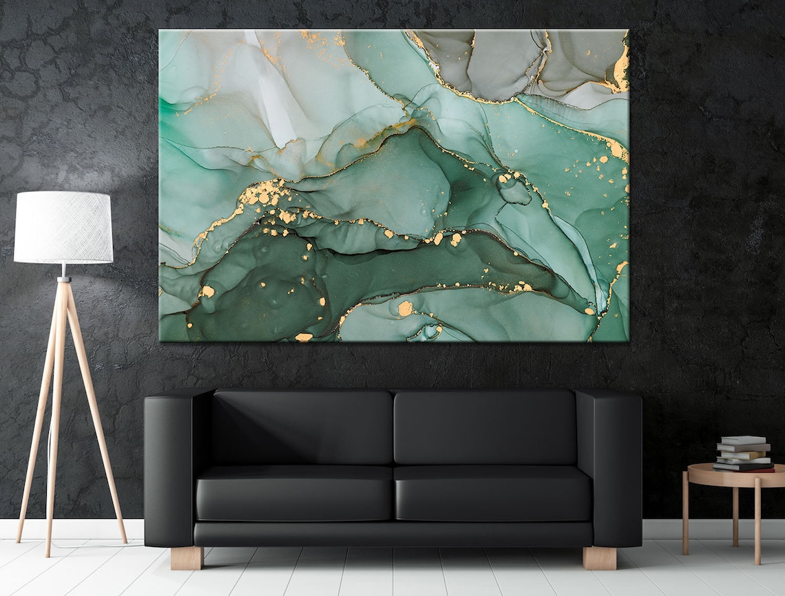 Alcohol ink art wall decor Marble canvas wall art Marble wall | Etsy