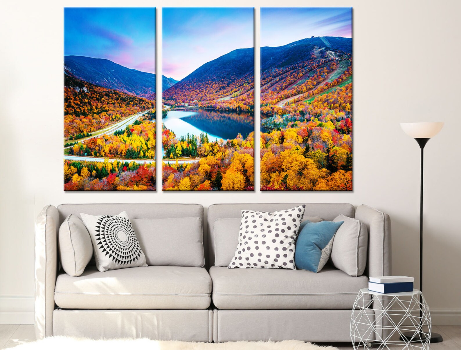 Franconia Notch Wall Decor Fall Colors Canvas White Mountain - Etsy UK