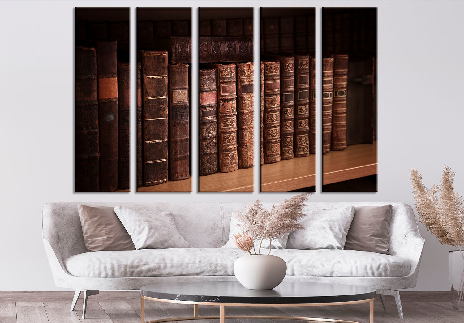 Book Shelf Wall Decor Aesthetic Wall Art Sets Old Book Art | Etsy