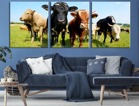 Field Cows Wall Decor Cows Wall Art Decor Landscape Cows Field - Etsy