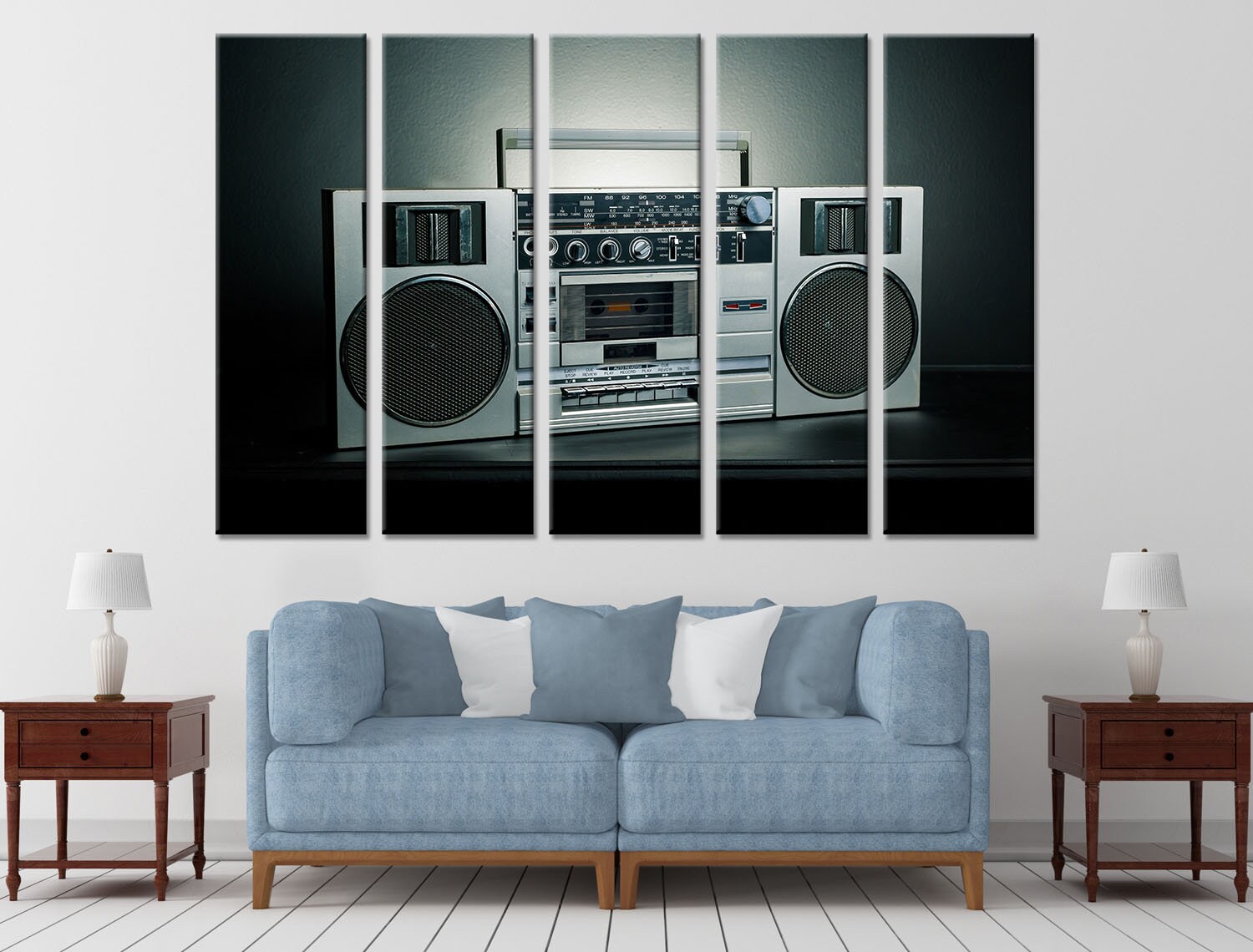 Radio Wall Decor Boom Box Canvas Vintage Art Print Retro Wall - Etsy