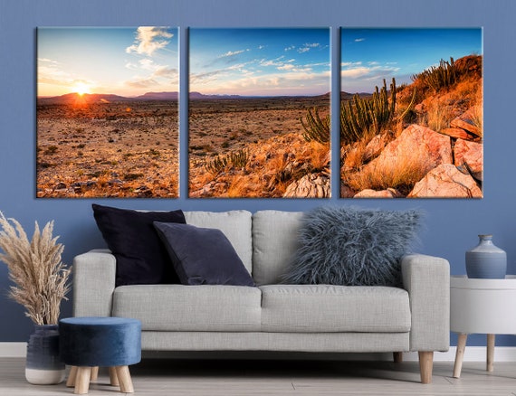 Kalahari wall decor Kalahari Panoramic canvas Kalahari art | Etsy