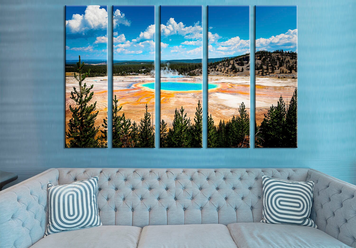 Yellowstone Wall Decor Mountains Trees Wall Decor Trees - Etsy UK