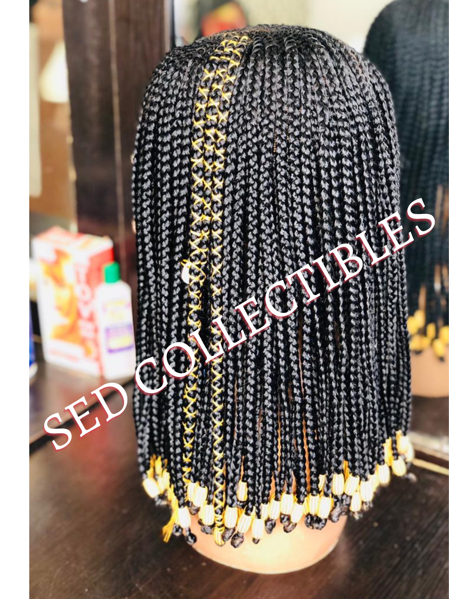 Fringe Braided Wig, Braided Wig, Beaded Wig, Fringe Wig, Beaded Braids ...