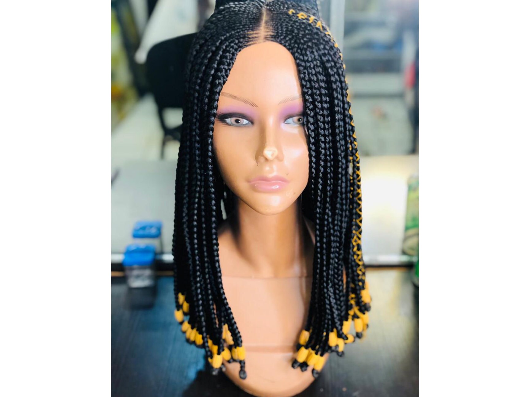 Fringe Braided Wig, Braided Wig, Beaded Wig, Fringe Wig, Beaded Braids ...