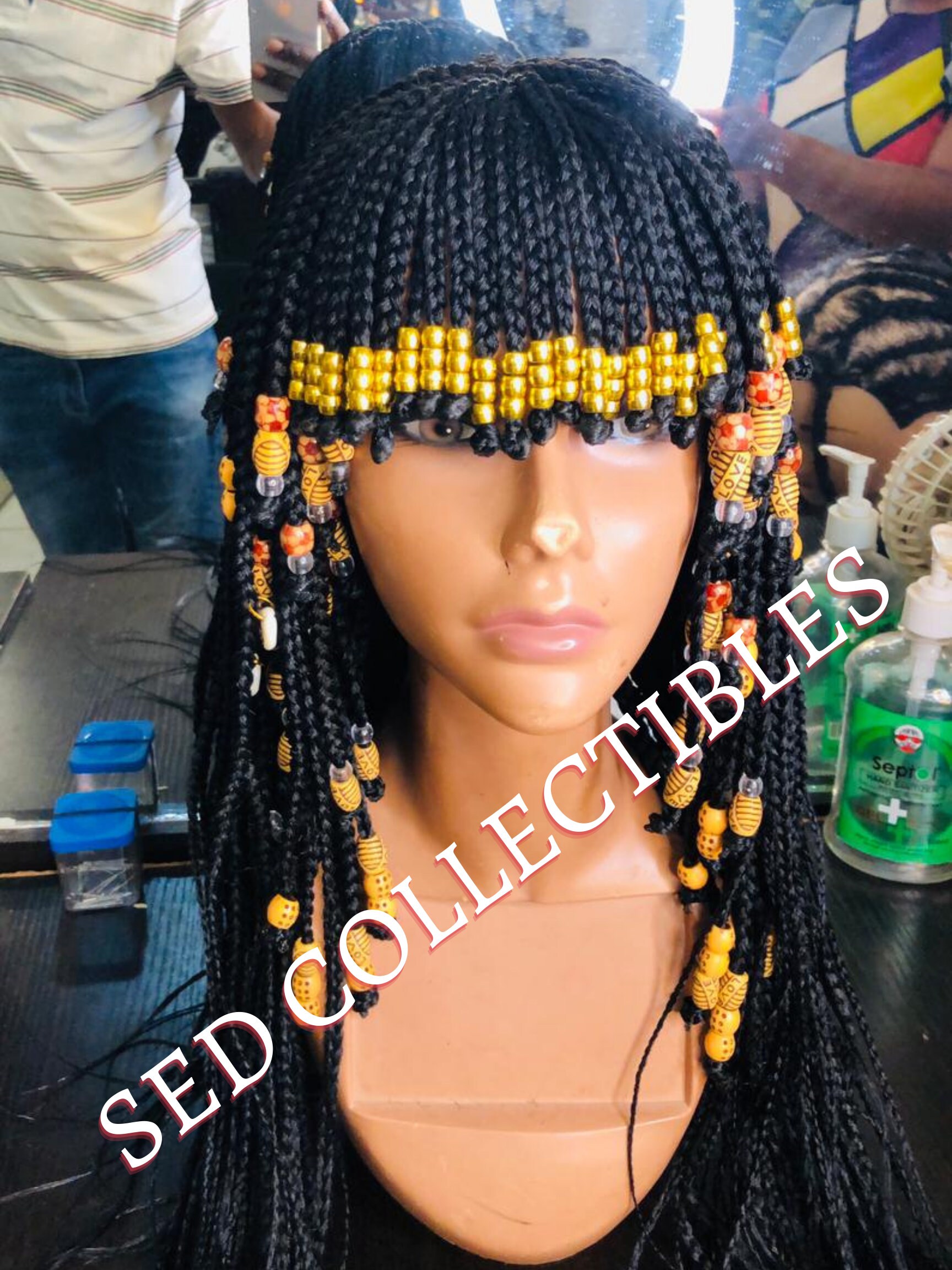 Fringe Braided Wig, Braided Wig, Beaded Wig, Fringe Wig, Beaded Braids ...