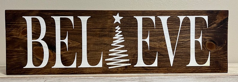 Believe Wooden Sign - Etsy