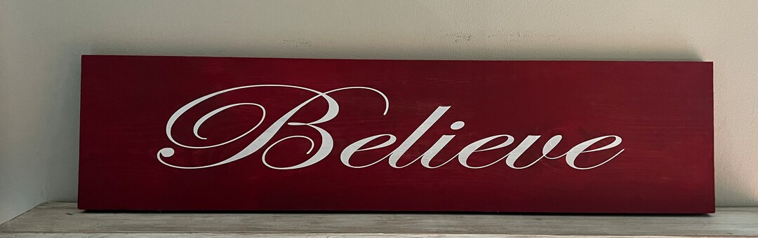 Believe Wooden Sign - Etsy