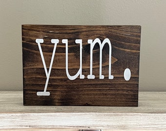 Yum Wood Sign - Etsy