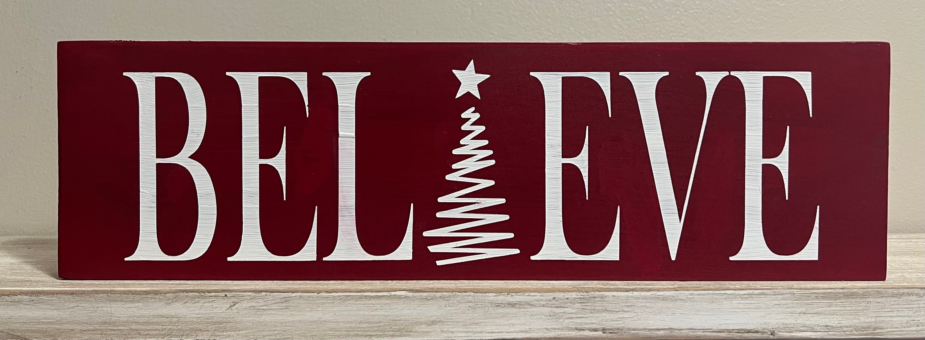 Believe Wooden Sign - Etsy