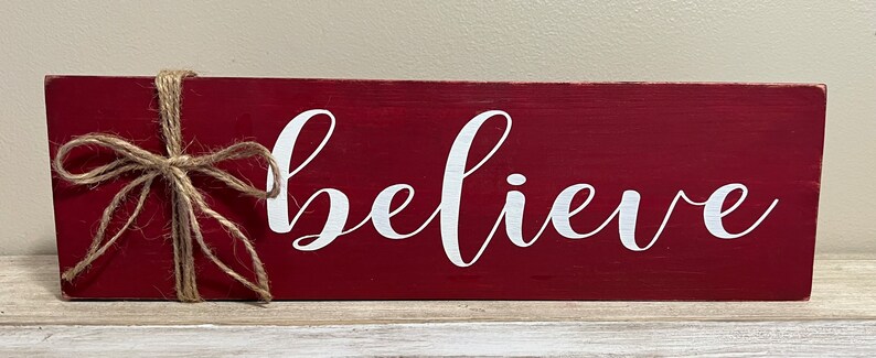 Believe Wooden Sign - Etsy