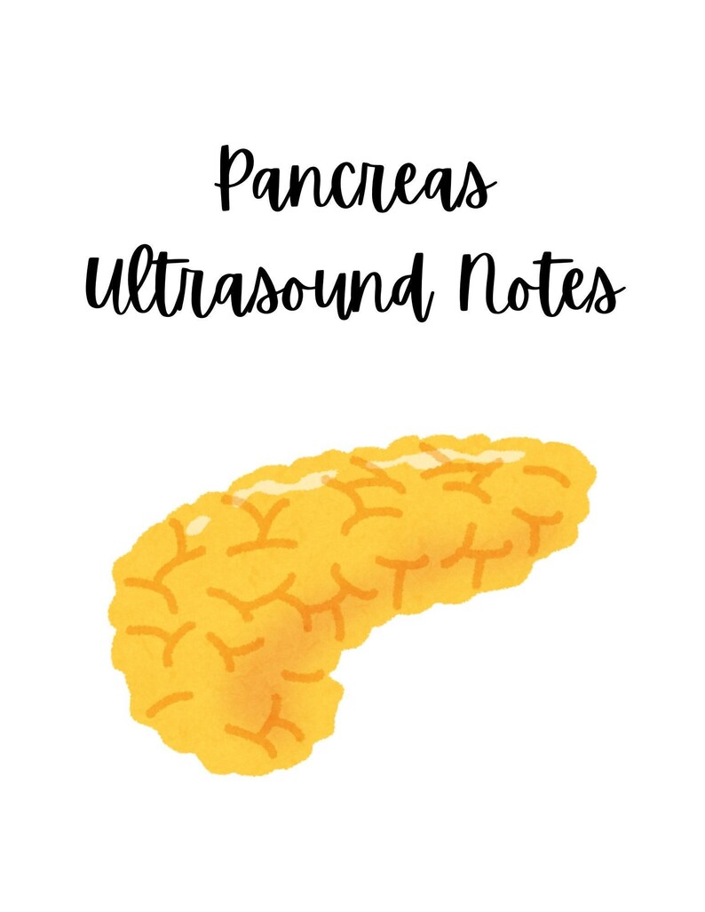 Pancreas Ultrasound DOWNLOAD Lecture Notes PDF Ultrasound School for ...