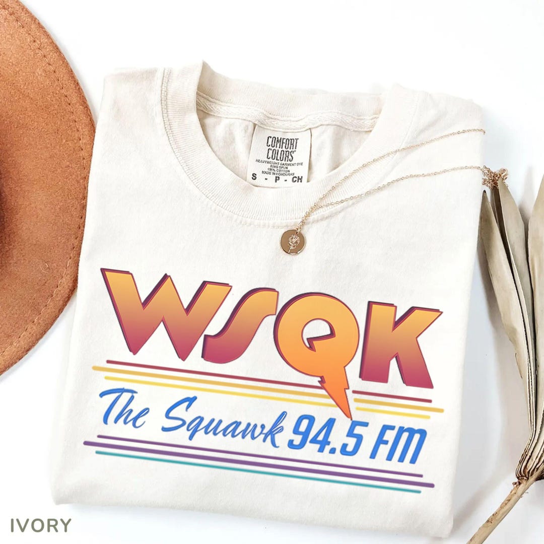 Vintage WSQK the Squawk Radio Shirt for Comfort Colors, 80s Retro Logo ...