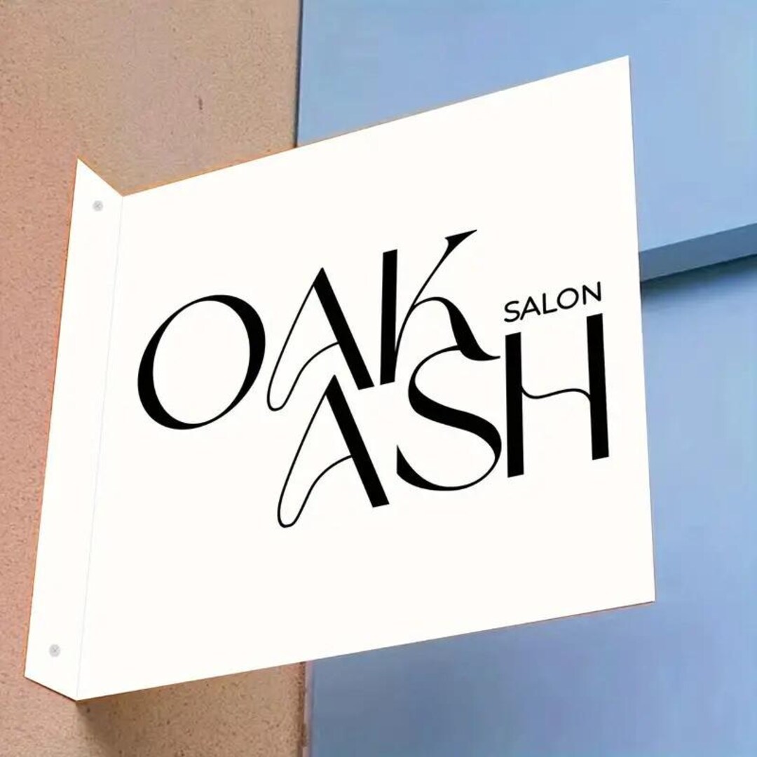 Custom Double-sided Metal Hanging Sign for Business Logo & Name Display ...