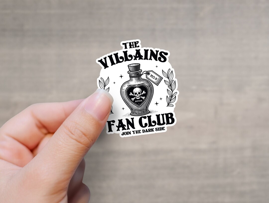 Villain Fan Club Sticker | Dark Romance Sticker | Kindle Sticker | Book ...