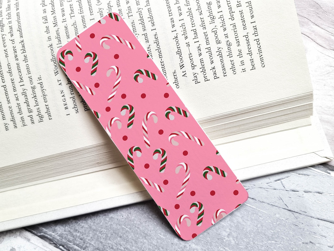 Candy Cane Bookmark | Christmas Bookmark | Holiday Bookmark | Pretty ...