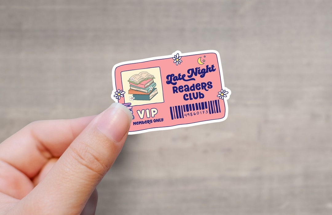 Late Night Reader Book Club Sticker | Kindle Sticker | Book Lover ...