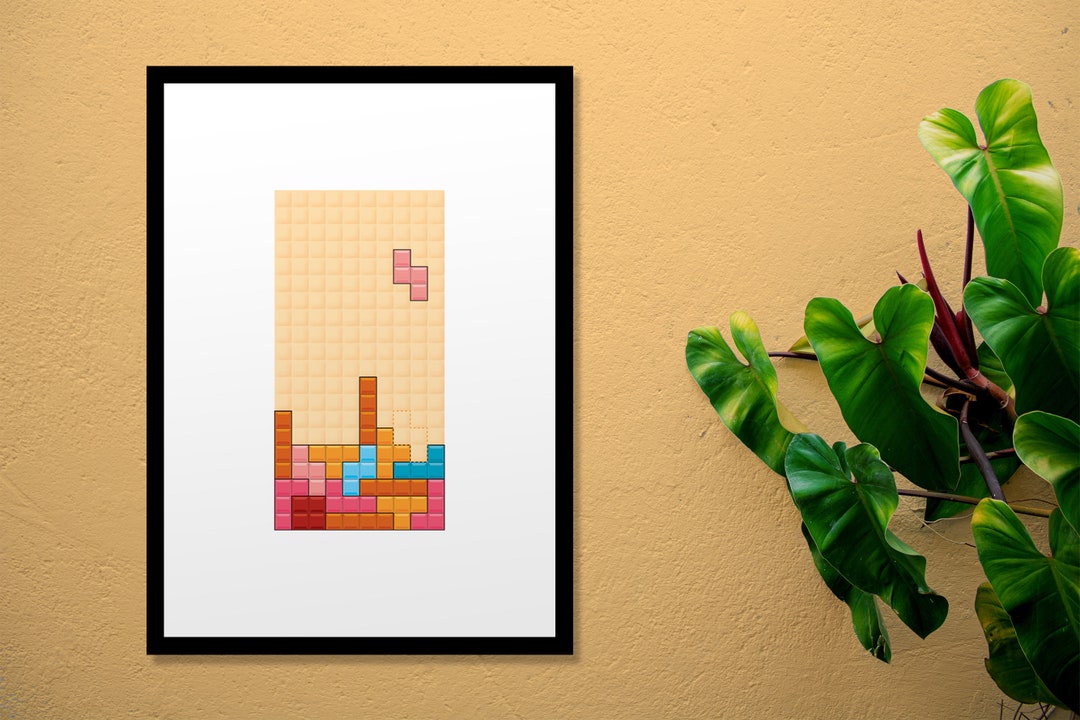 Tetris Retro Gaming Poster A3 A4 / Gallery Wall Art - Etsy