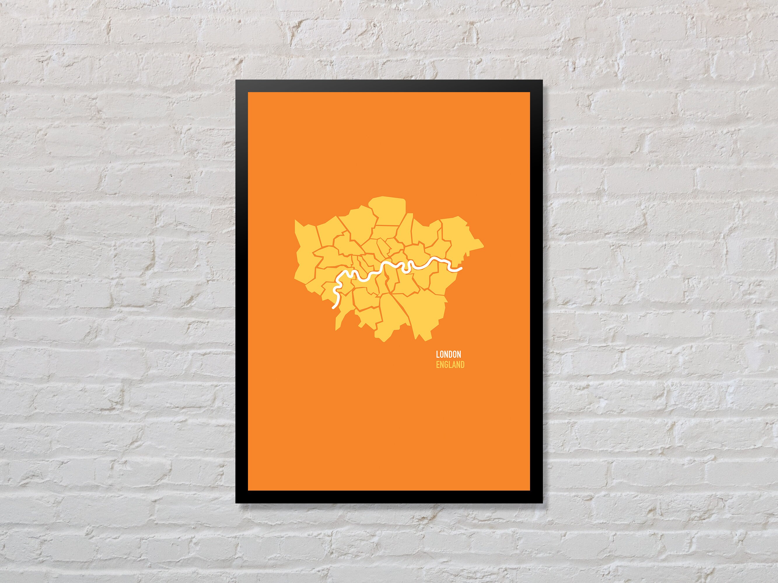 London Poster the Boroughs of London Gallery Wall Map Art A3/A4 - Etsy UK