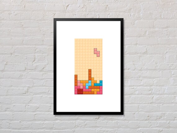 Tetris Retro Gaming Poster A3 A4 / Gallery Wall Art - Etsy
