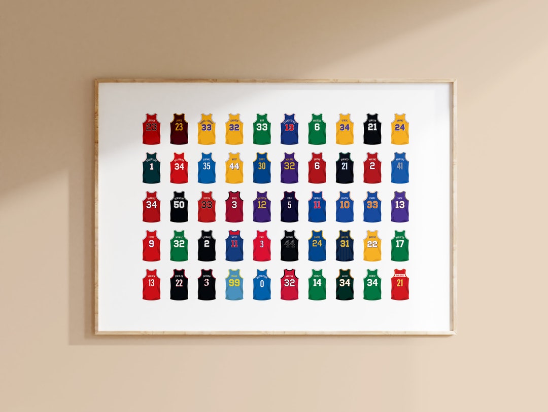 Top 50 All-time Basketball Players / NBA A3 Poster michael Jordan ...