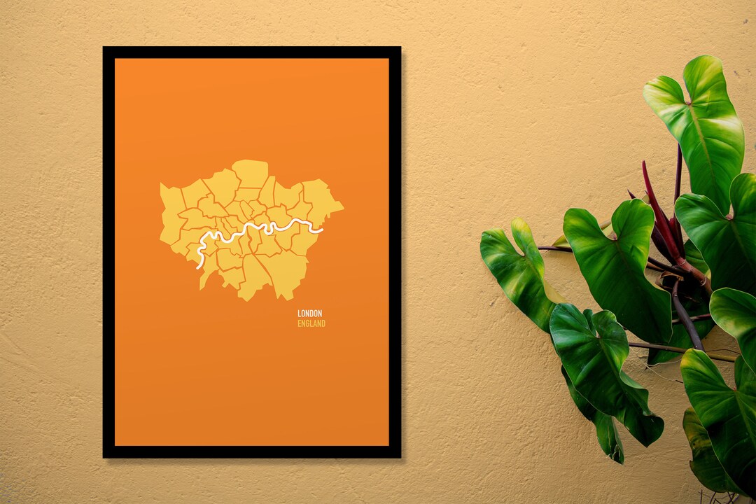London Poster the Boroughs of London Gallery Wall Map Art A3/A4 - Etsy UK