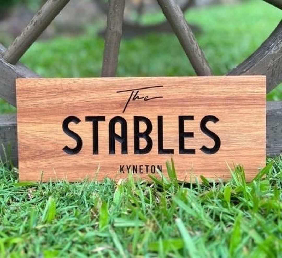 Custom Timber House Sign 30-40cm hand Crafted Engraved Carved House ...