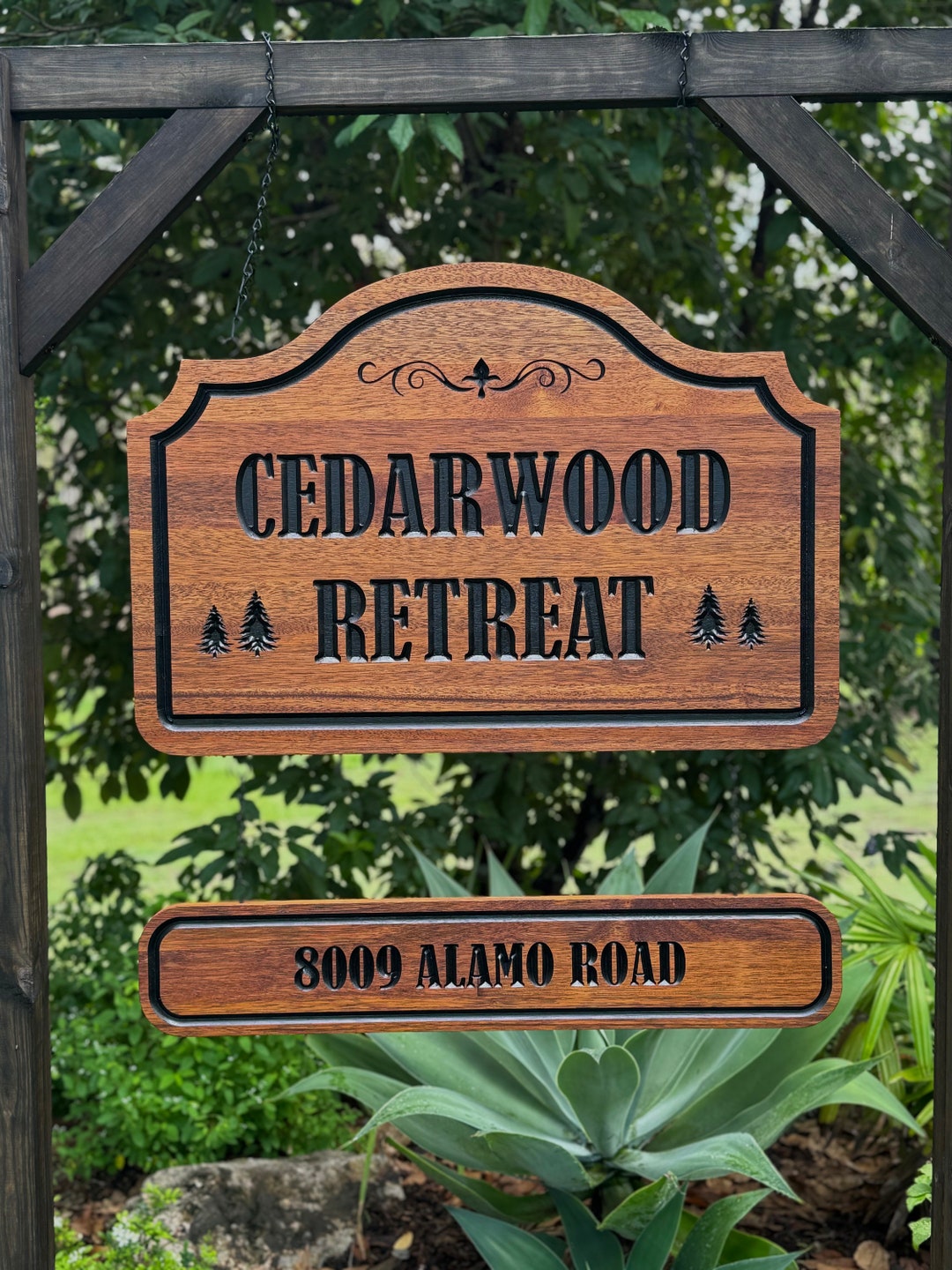 Engraved Hanging Custom Sign, Property Sign, Business Sign, Wedding ...