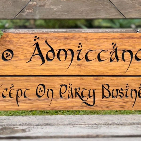 No Admittance Except on Party Business Sign - Etsy