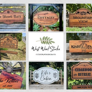 Huge Custom Double Hanging Property Sign, Custom Sign, Business Sign ...