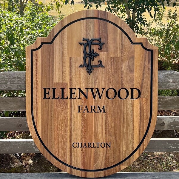 Wooden Property Name Sign - Etsy