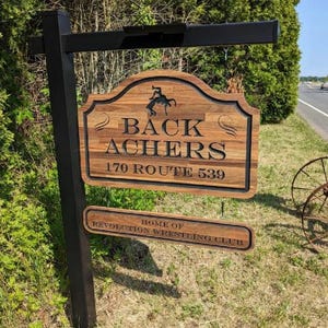 Huge Custom Double Hanging Property Sign, Custom Sign, Business Sign ...