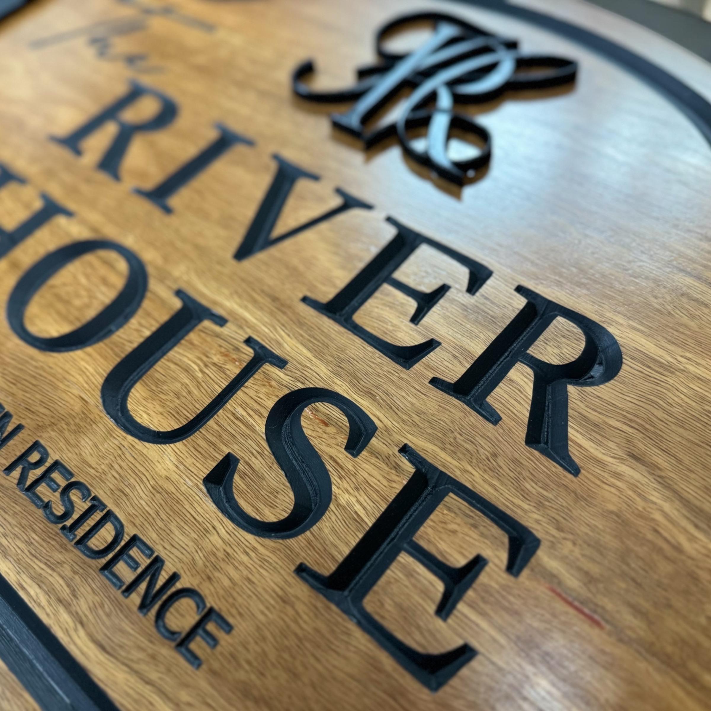 Custom Monogram Ranch Sign: Handcrafted Weatherproof Spotted Gum, 45 ...
