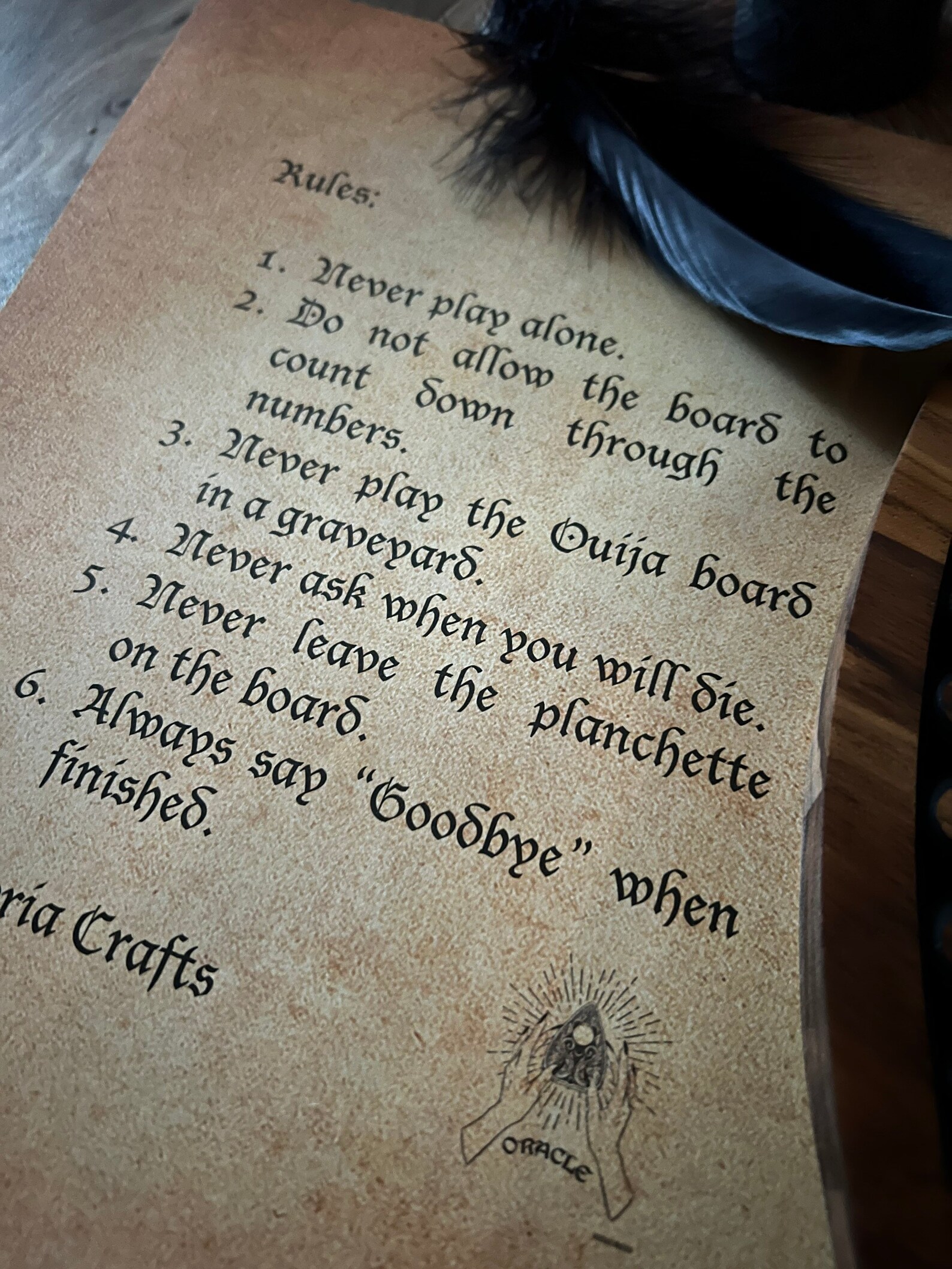 Round Ouija Talking Board Planchette Parchment Guide - Etsy