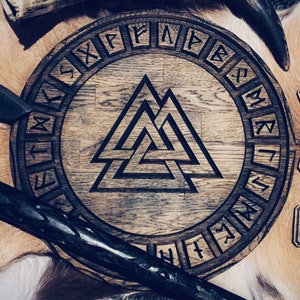 Norse Futhark Valknut Ritual Rune Tablet Viking Valhalla Engraved ...