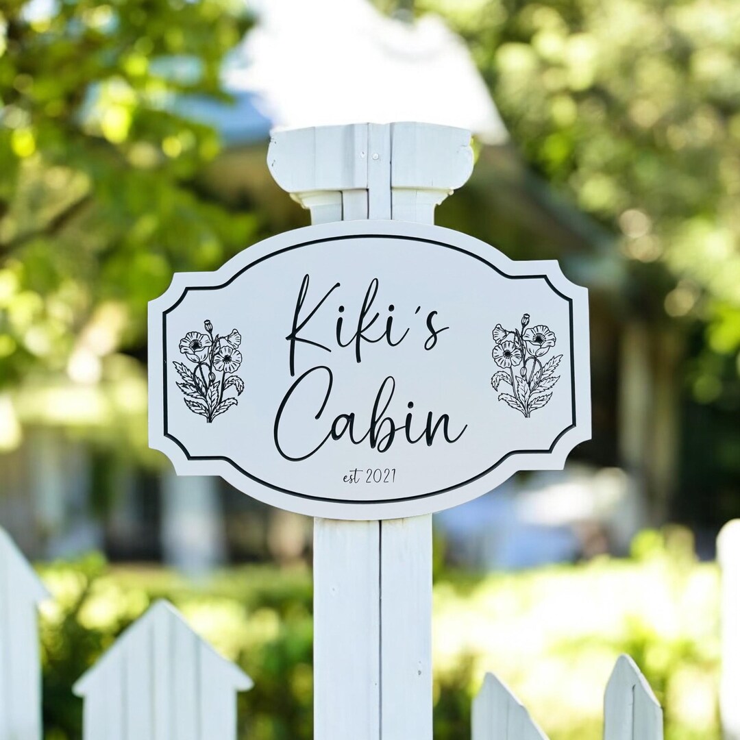 White Custom Sign, House Sign, Outdoor Sign, Property Sign, House ...