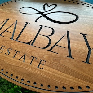 Oval Custom Sign, Property Sign, House Sign, Cottage Sign, Wedding Sign ...