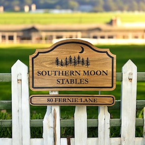 Huge Custom Double Hanging Property Sign, Custom Sign, Business Sign ...