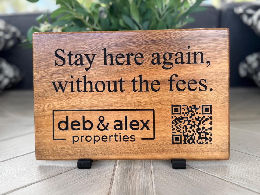Custom Air BNB Welcome Sign + Stand, Wooden Sign, House Sign, House ...