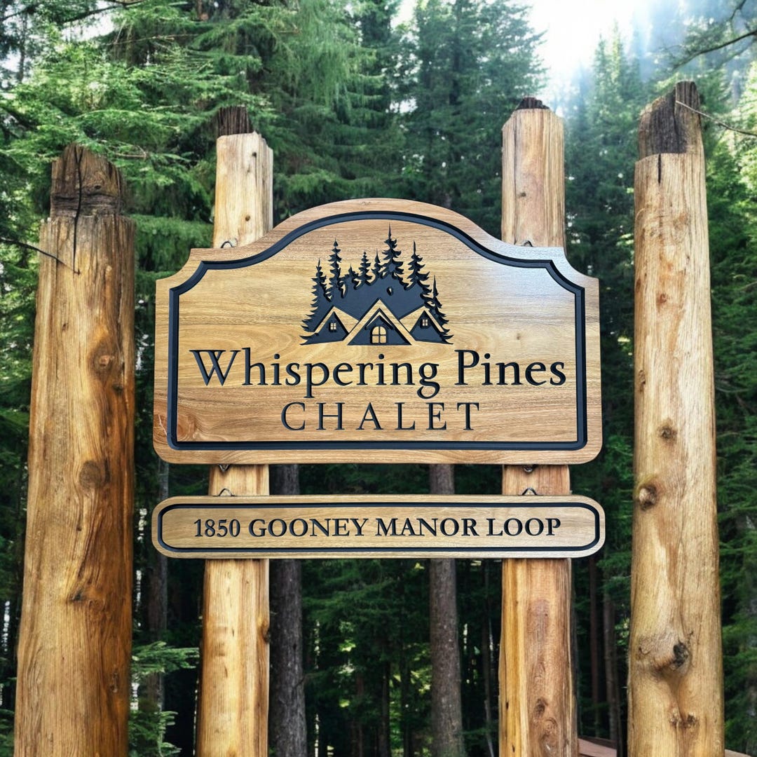 Huge Custom Double Hanging Property Sign, Custom Sign, Business Sign ...