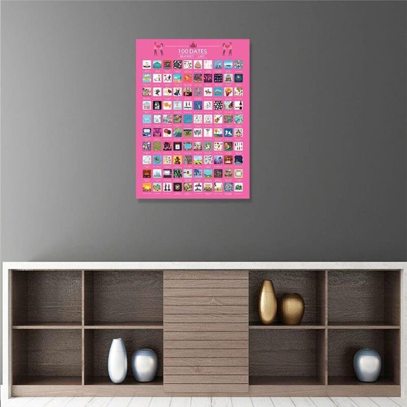 Scratch-off Poster, 100 Date Night Ideas for Couples, Creative & Fun ...