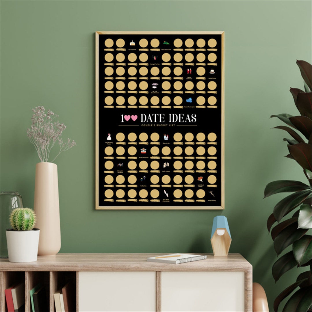100 Date Night Ideas Scratch-off Poster for Couples: Unleash the ...