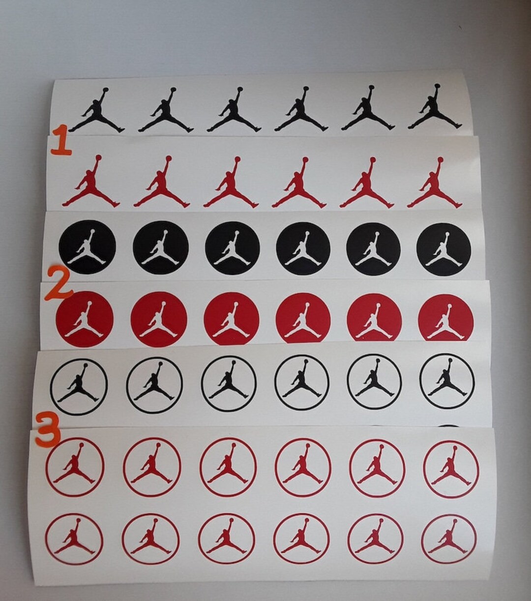 Set of 10 Jordan Decals, Jumpman Vinyl Decals, Basketball Jumpman - Etsy