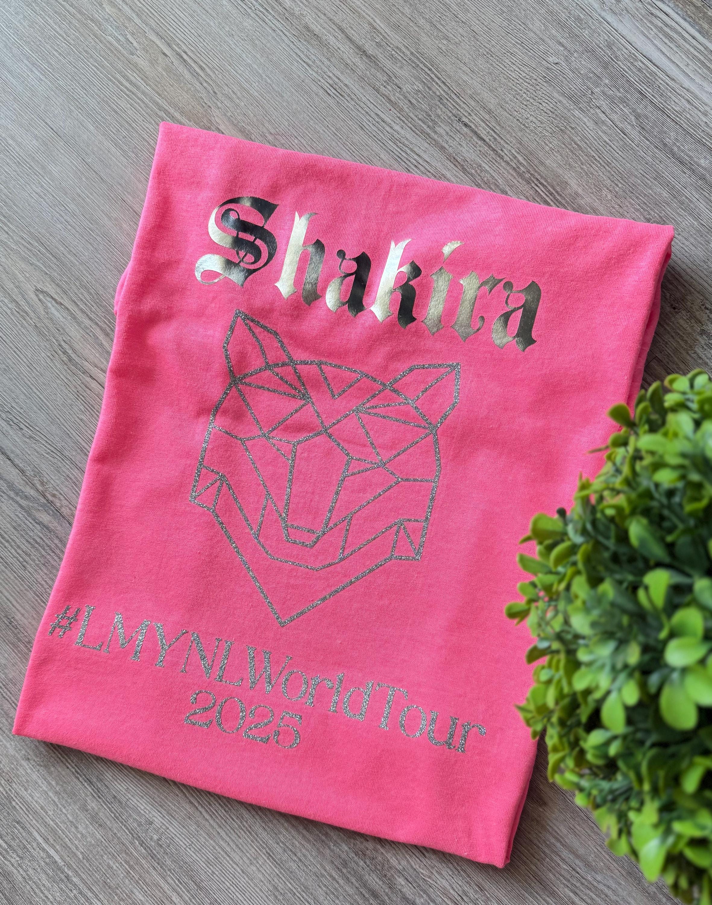 Shakira Concert Shirt 2025-2026 Custom Tour Tee With Glitter & Foil ...