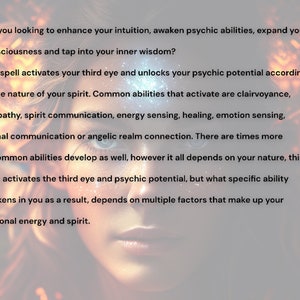 Third Eye Activation Spell Awaken Psychic Abilities - Etsy